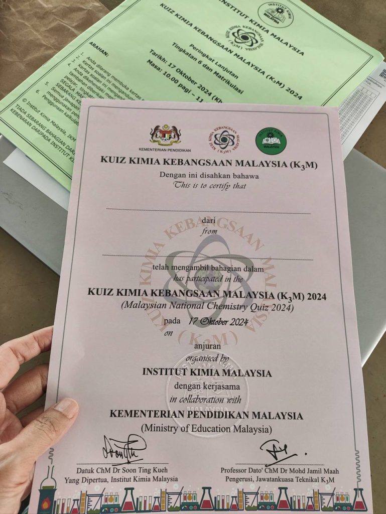 🎈KUIZ KIMIA KEBANGSAAN 2024🎈 | Kolej Tingkatan 6 Bandar Utama